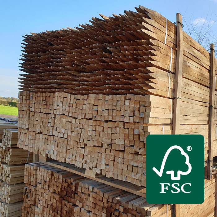 FSC® Certified Hardwood Square Sawn Tree Stakes · *Discounted when ...