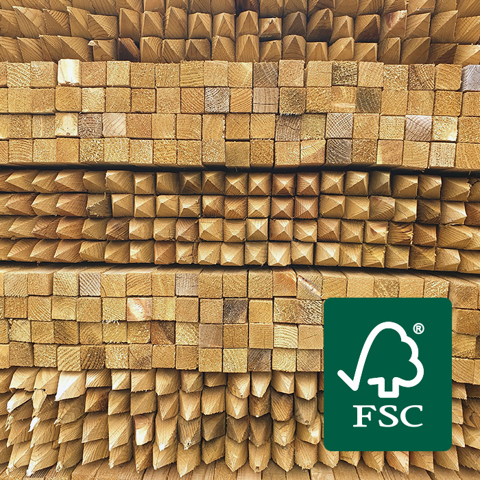 FSC® Certified Square Sawn Tree Stakes | British Hardwood Tree Nursery